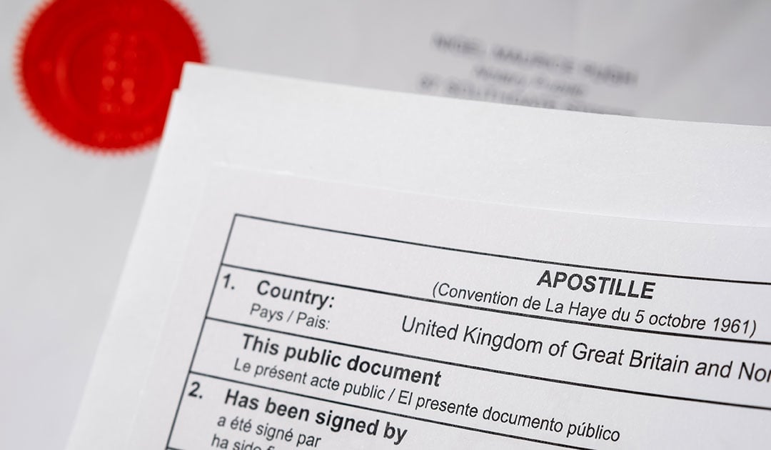 Certificación y apostillado de documentos extranjeros